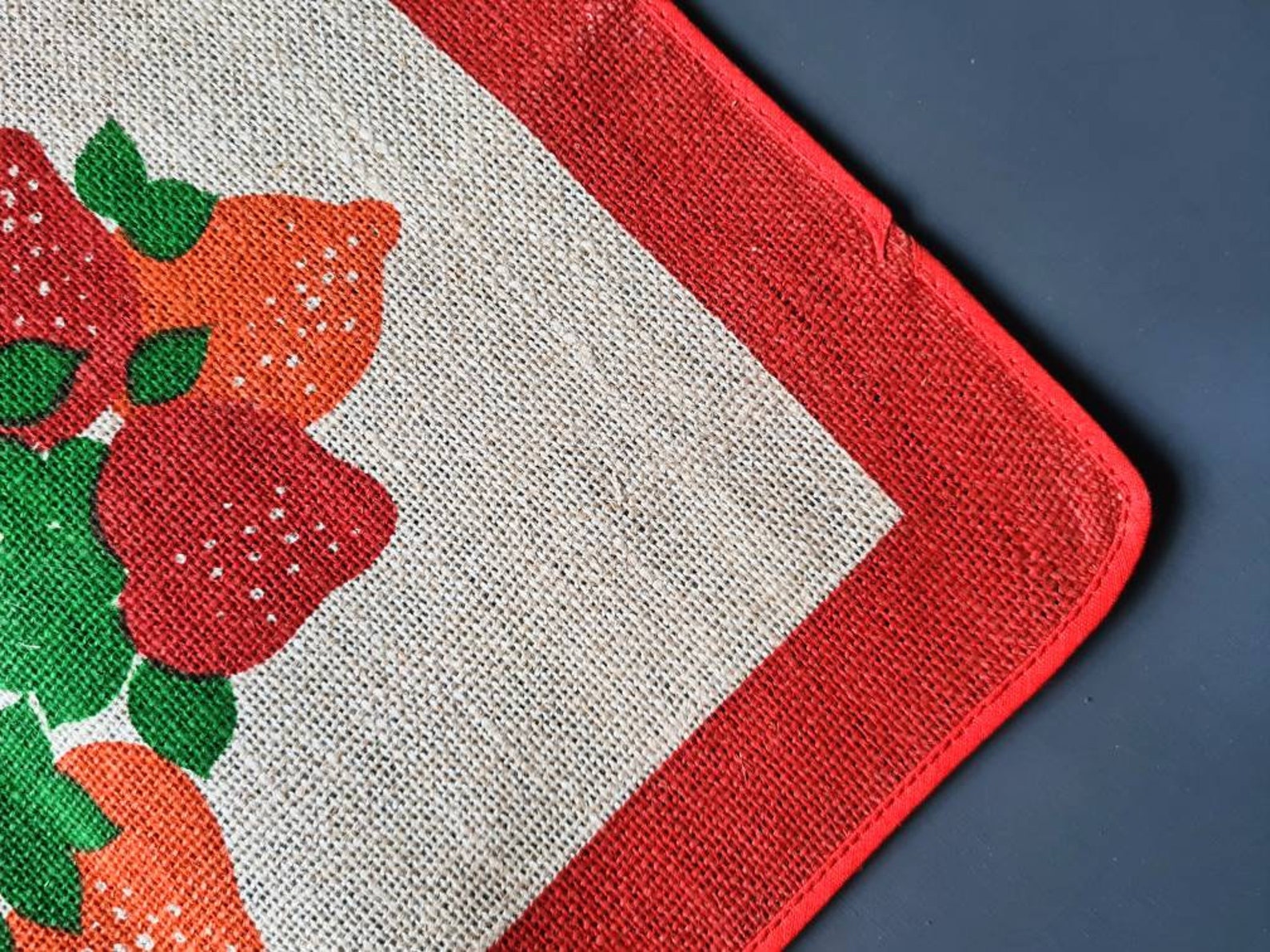 Retro Strawberries Danish Table Runner With Cute Red Berries - Etsy