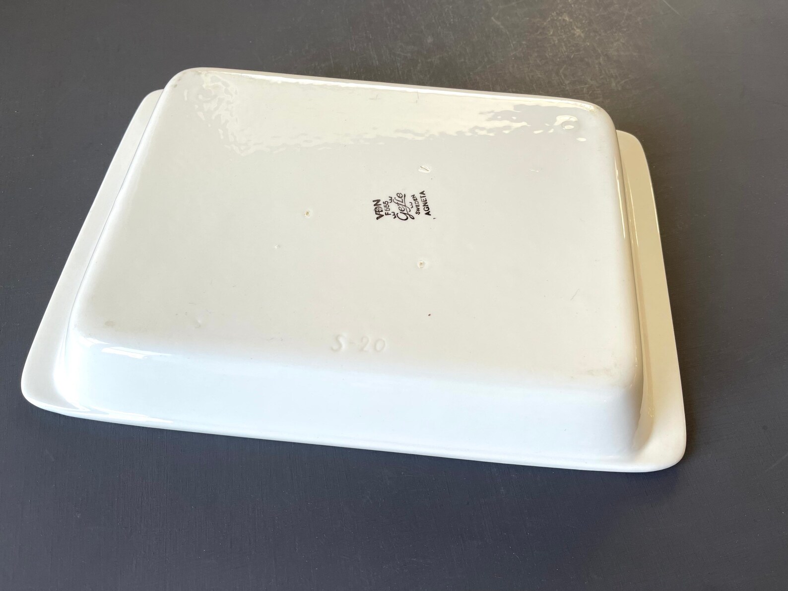 Rare Square Dish AGNETA - Gefle, Sweden. AGNETA by Helmer Ringström ...