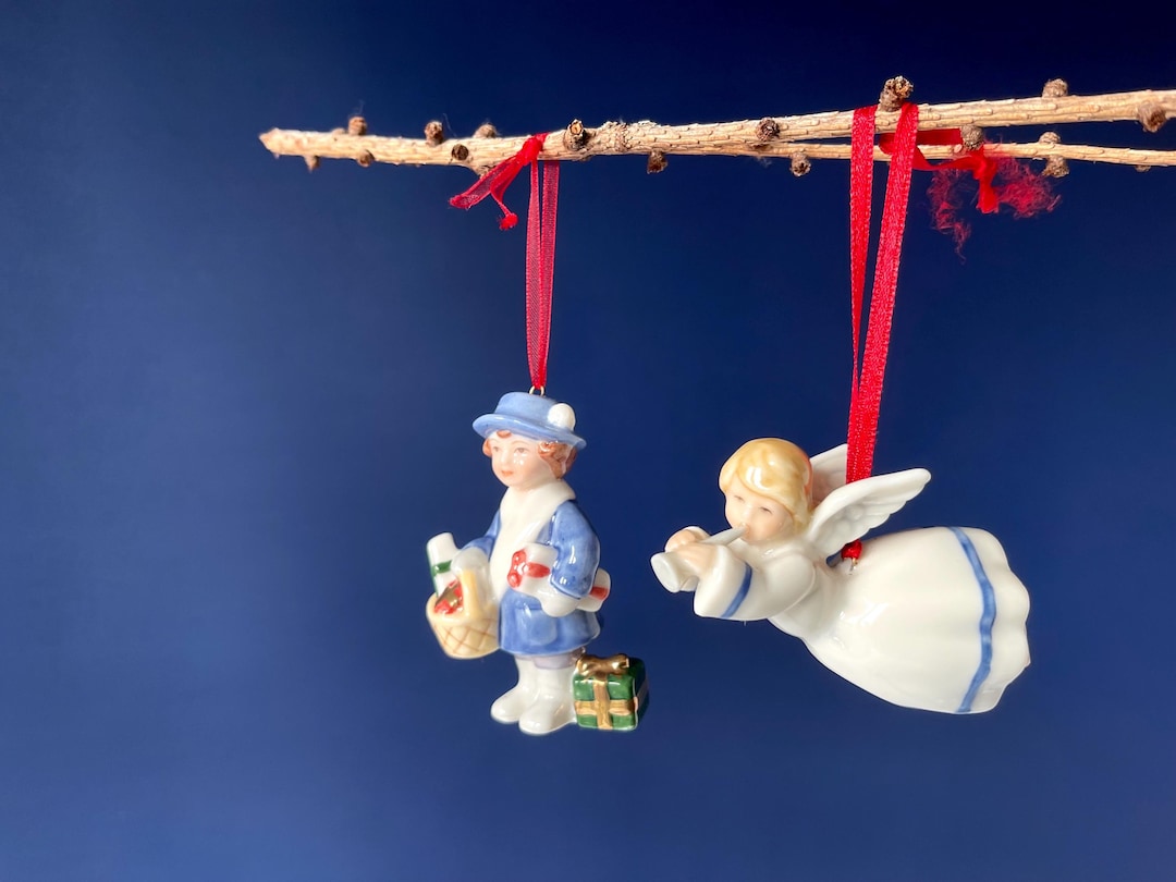 Royal Copenhagen Mini Collection. Flying Angel 749 & Girl With Presents ...