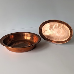 Vintage Copper Bowl Set. Traditional Dishes / Trays for Decorative ...