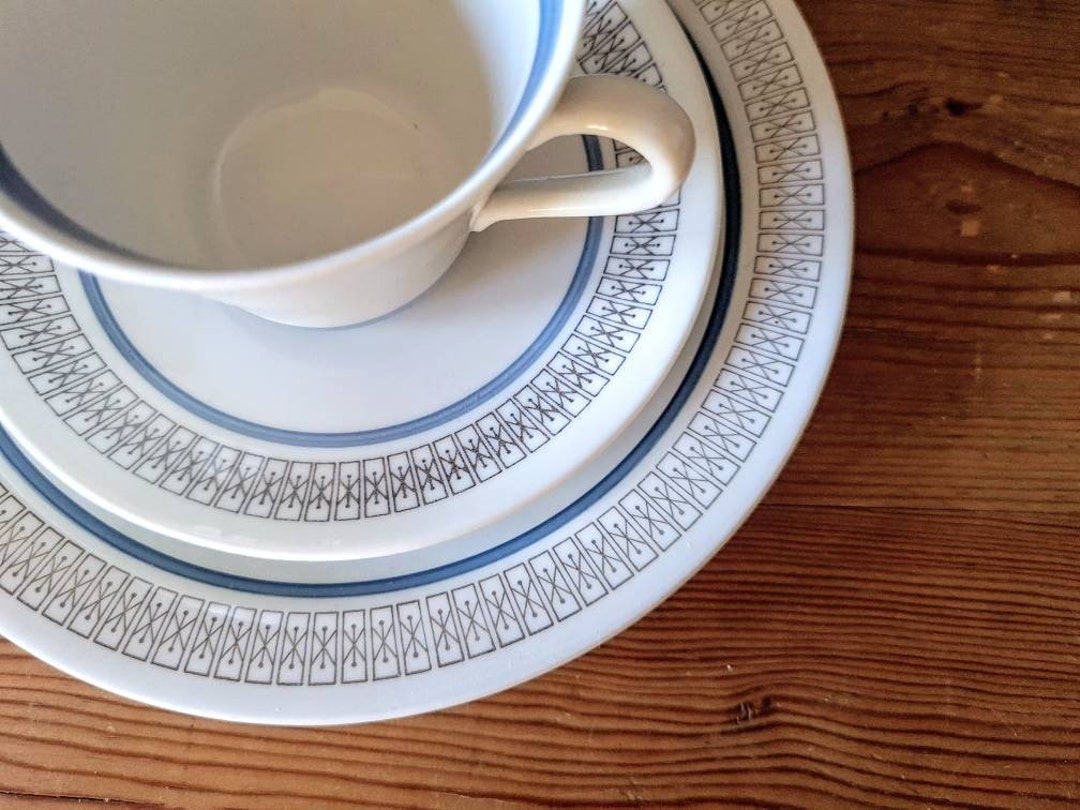 Rörstrand Tim Trio – Vintage Swedish Cup Saucer Plate – Scandinavian ...