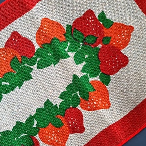 Retro Strawberries Danish Table Runner With Cute Red Berries - Etsy