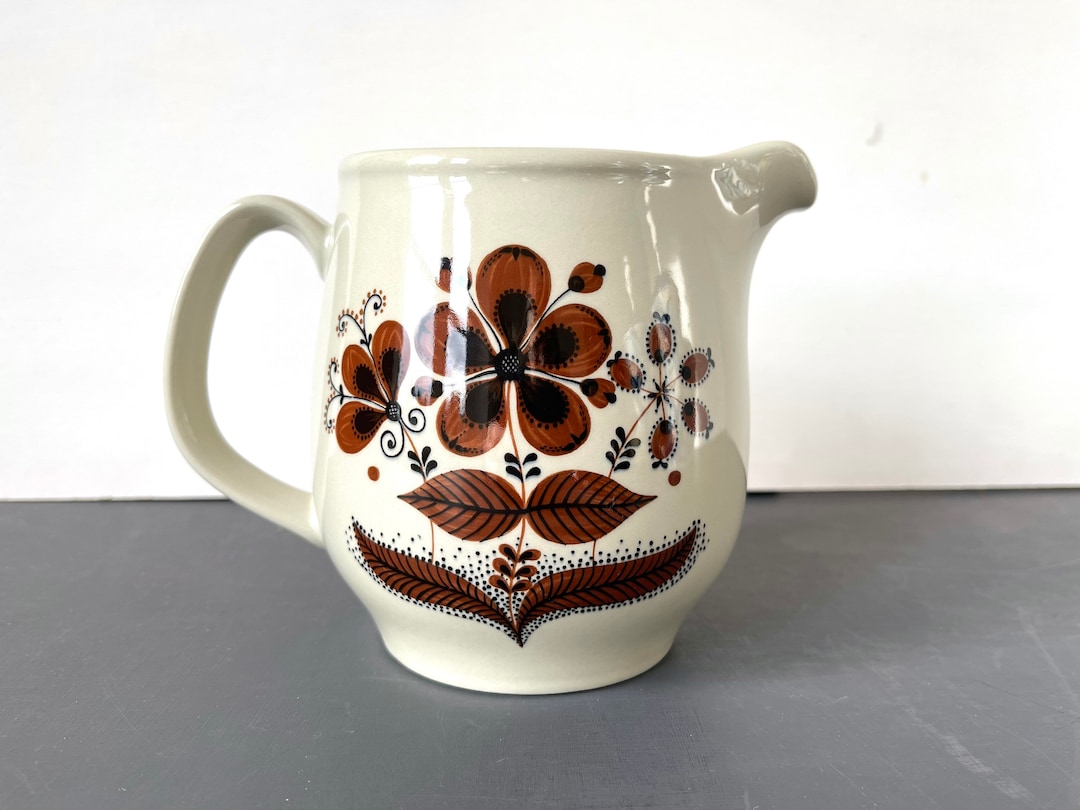Vintage Hedda Jug, 70s Figgjo Flint. Big Creamer / Jug. Scandinavian ...