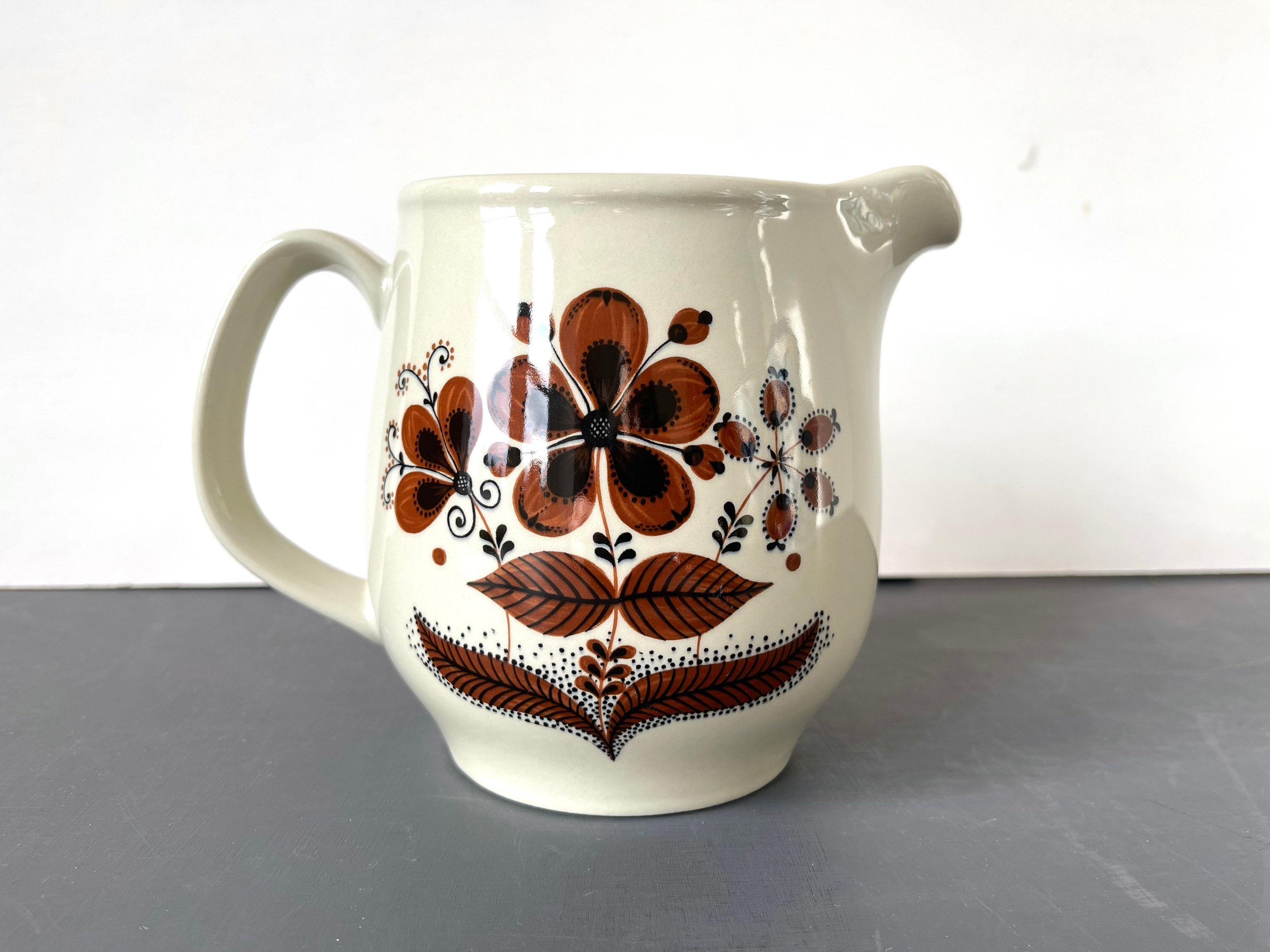 Vintage Hedda Jug, 70s Figgjo Flint. Big Creamer / Jug. Scandinavian ...