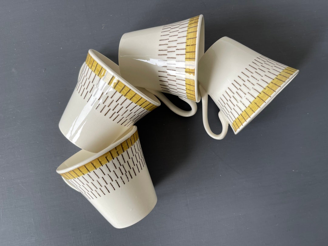 RIGO 4 Cups by Kåre Berven Fjeldsaa, 1960s Design. Stavangerflint ...