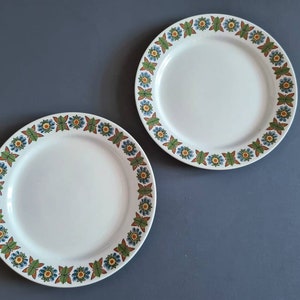 Set of 2 Figgjo Flint plates with flower pattern. Vintage | Etsy