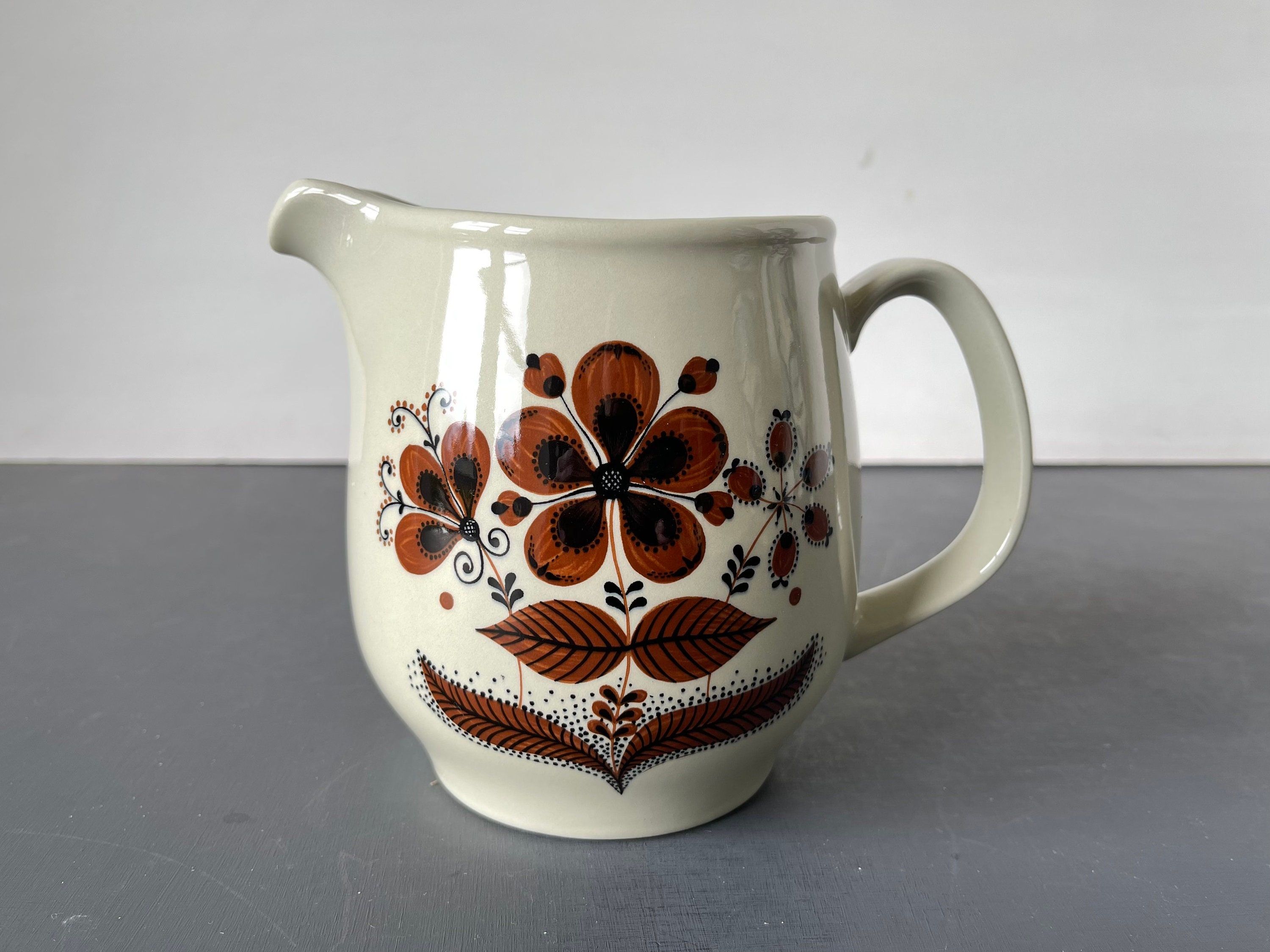 Vintage Hedda Jug, 70s Figgjo Flint. Big Creamer / Jug. Scandinavian ...