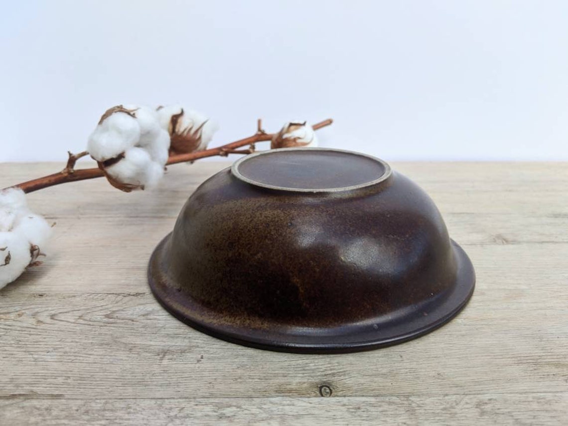 Knabstrup ceramic bowl Danish bowl with beautiful brown | Etsy