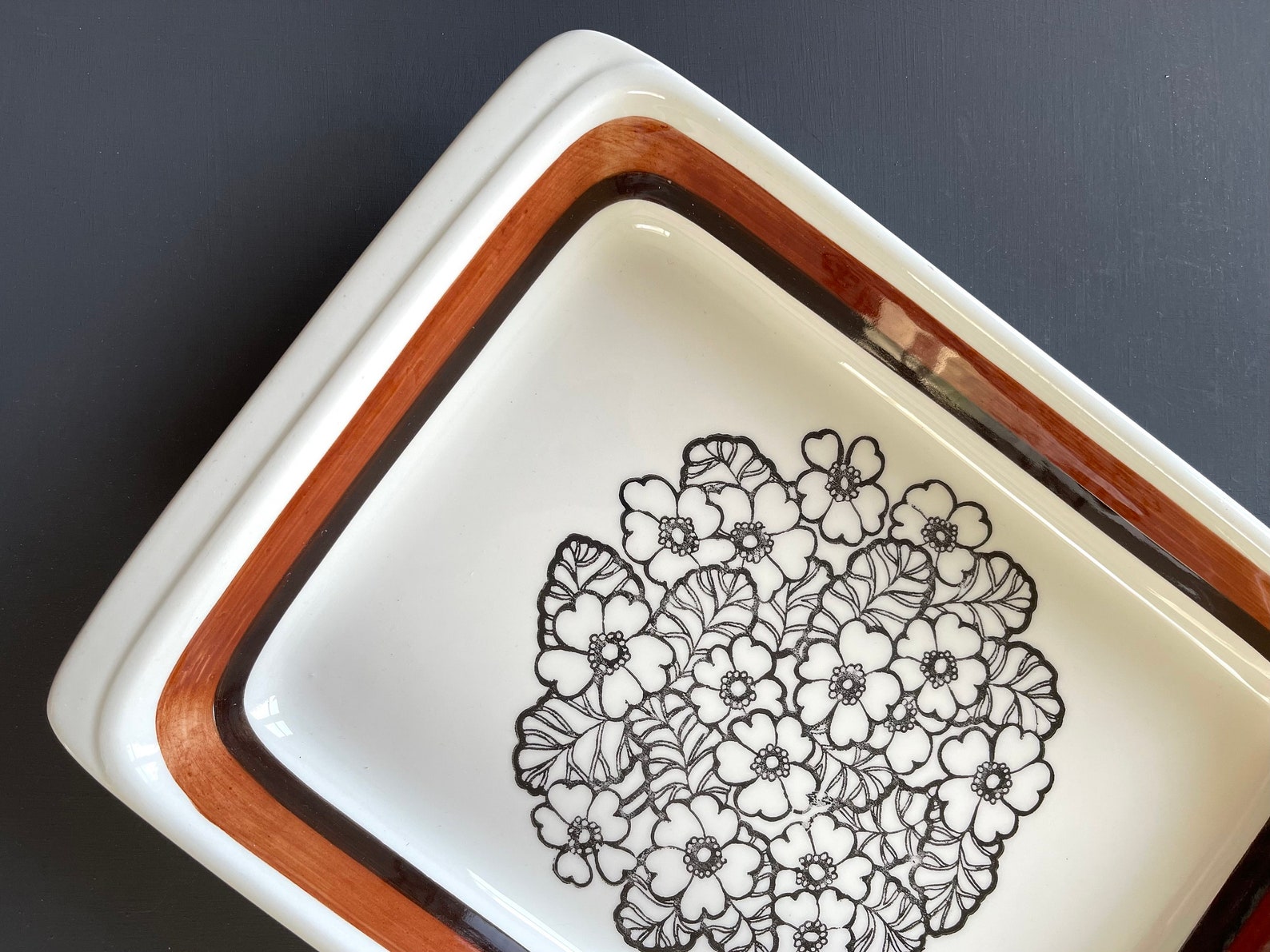 Rare Square Dish AGNETA - Gefle, Sweden. AGNETA by Helmer Ringström ...