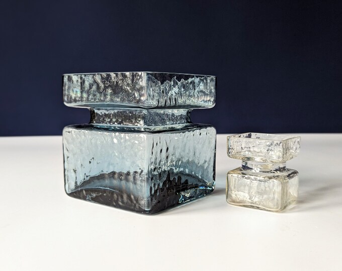 Set of 2 PALA Vases by Helena Tynell for Riihimaën Lasi O.y. / Finland ...