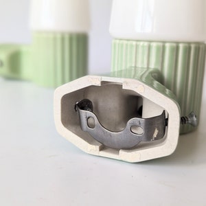 Set of 2 Hans-agne Jacobsson for IFÖ Pastel Green Bathroom Lamps Number ...