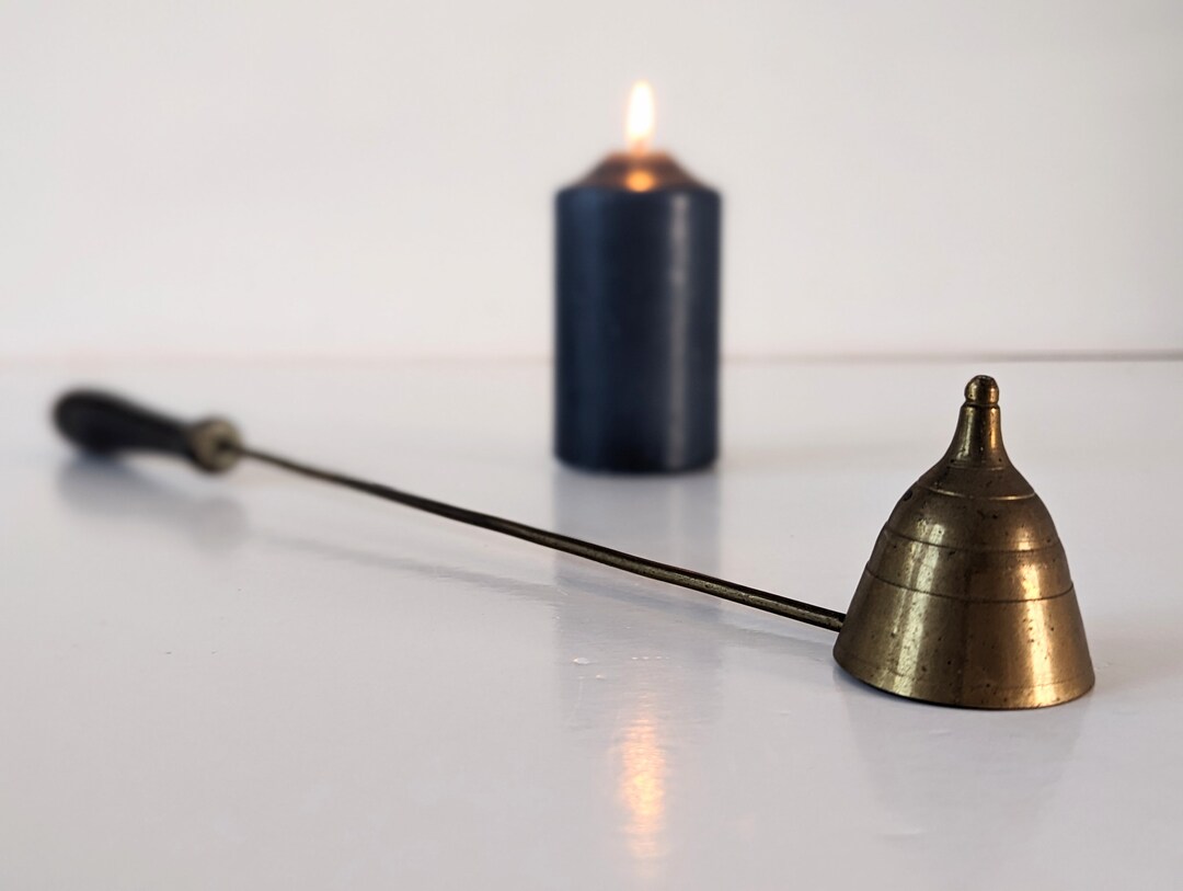 Long Handle Candle Snuffer From Denmark. 70s Brass and Wood ...