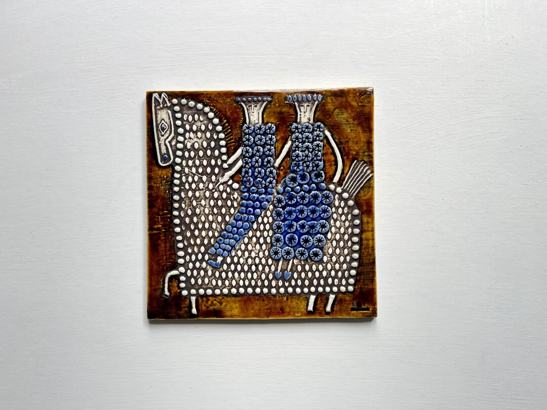 Lisa Larson Ceramic Wall Hanging / Tile for Gustavsberg, Sweden. MCM ...