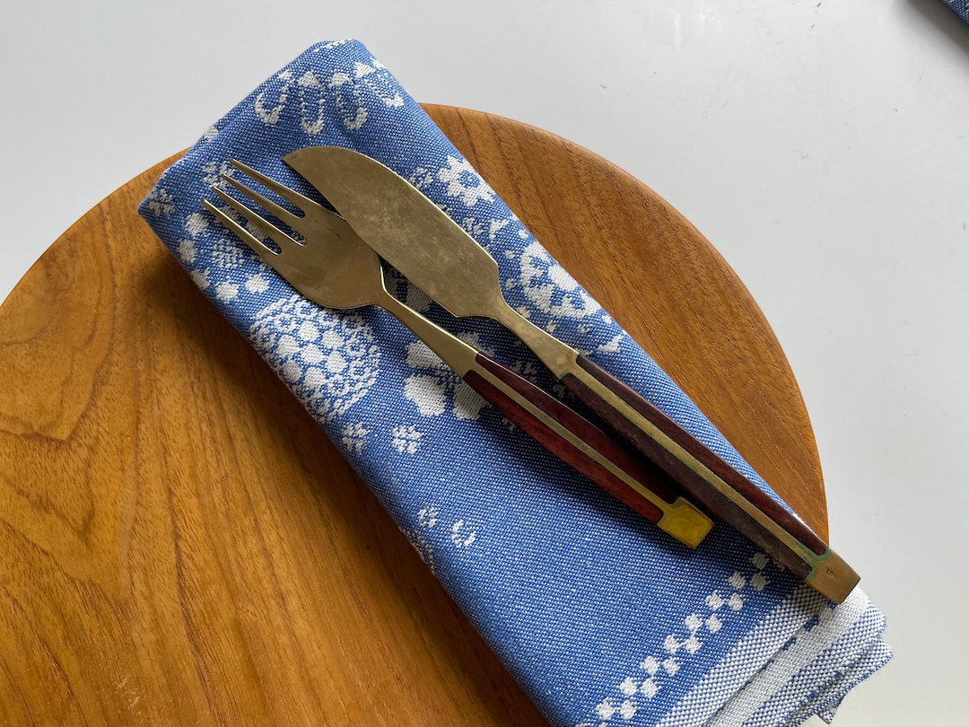 6 Georg Jensen Placemats / Napkins, Danish Design. Vintage High Quality ...