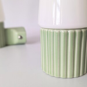 Set of 2 Hans-agne Jacobsson for IFÖ Pastel Green Bathroom Lamps Number ...