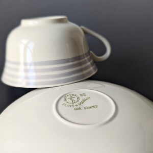 GREY LINES (grå Rånder) by Wilhelm Kåge 1940s. Cup & Saucer Produced by ...