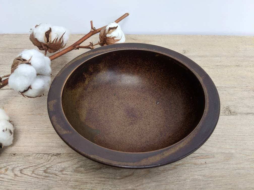 Knabstrup ceramic bowl Danish bowl with beautiful brown | Etsy