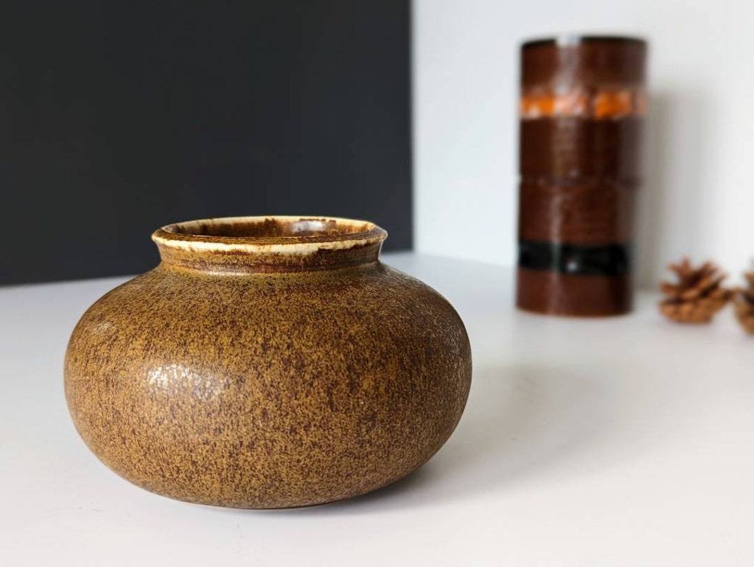 Danish Ceramic Treasure by EJ. Pottery. High Quality Brown Vase ...