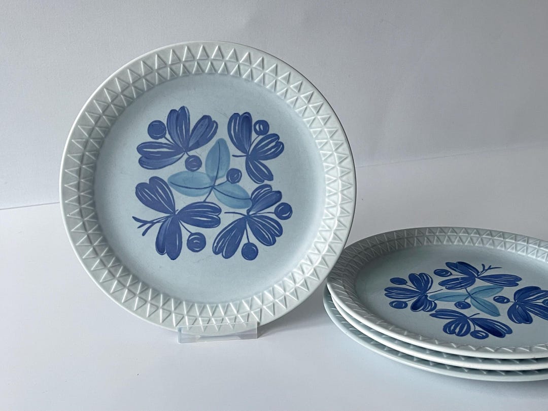 4 X Inger Wage "pacific" Breakfast Plates 7.87" // 20 Cm. by ...