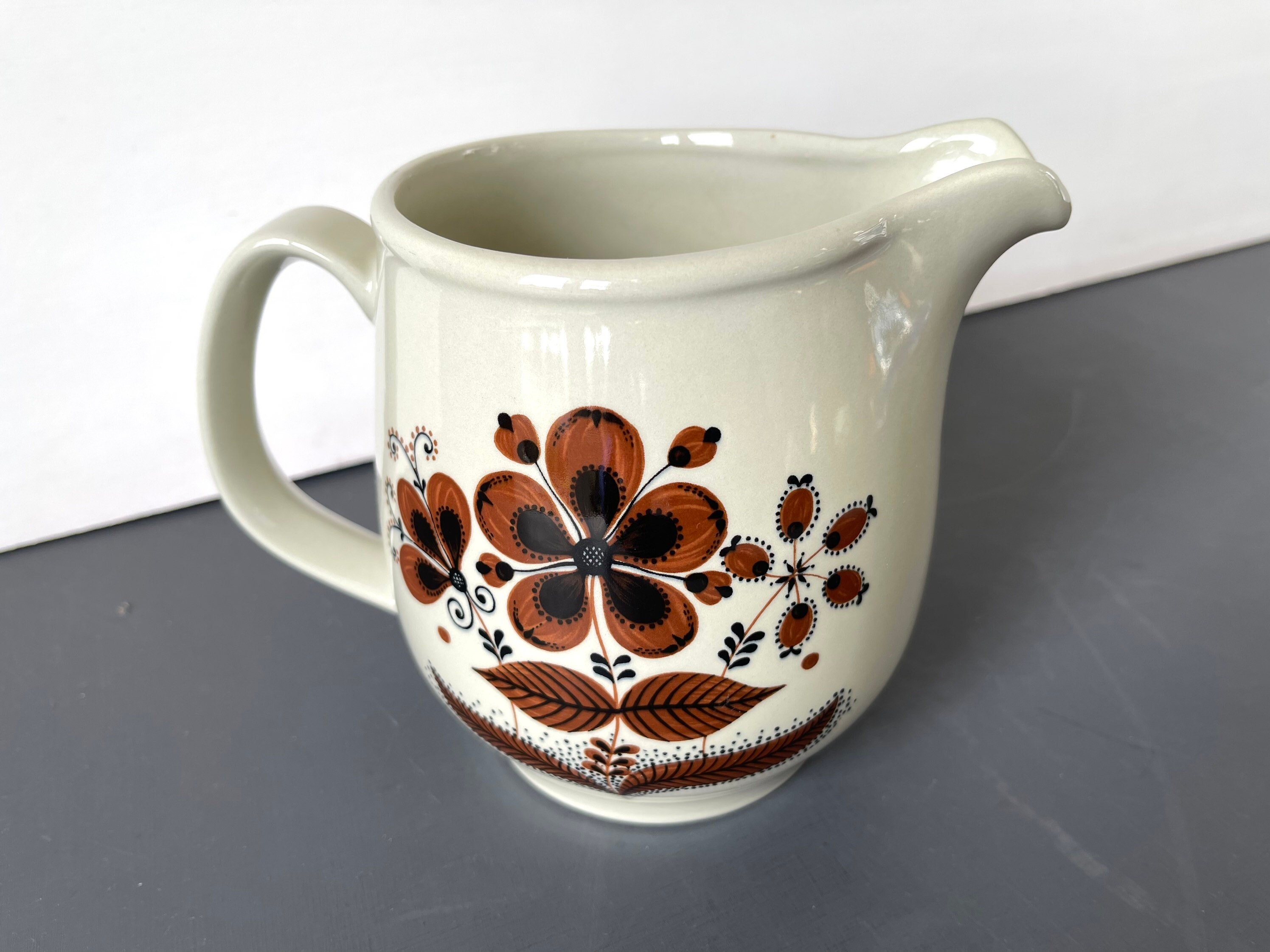 Vintage Hedda Jug, 70s Figgjo Flint. Big Creamer / Jug. Scandinavian ...