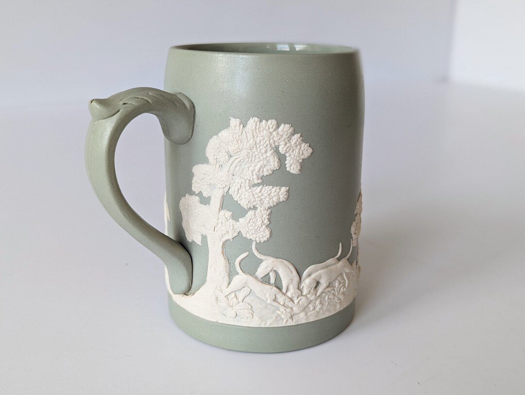 Dudson Hanley Jasper Ware Mug / Tankard. Vintage Pale Green Large Mug ...