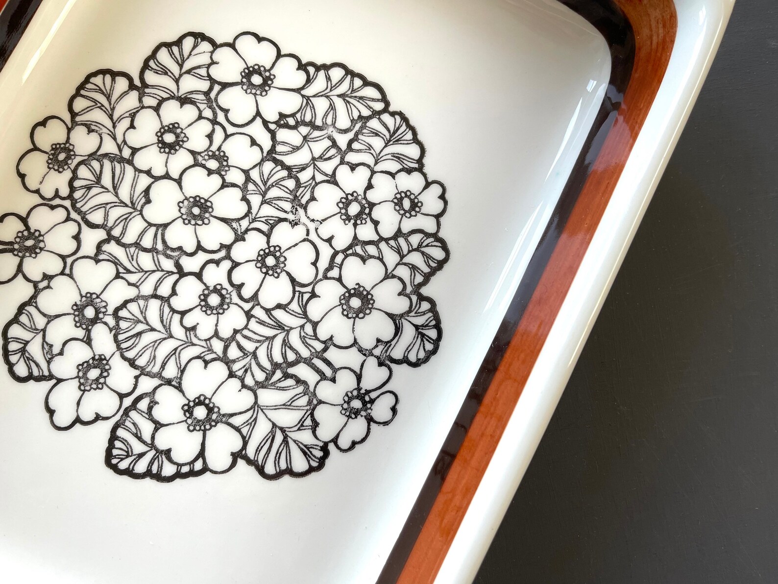 Rare Square Dish AGNETA - Gefle, Sweden. AGNETA by Helmer Ringström ...