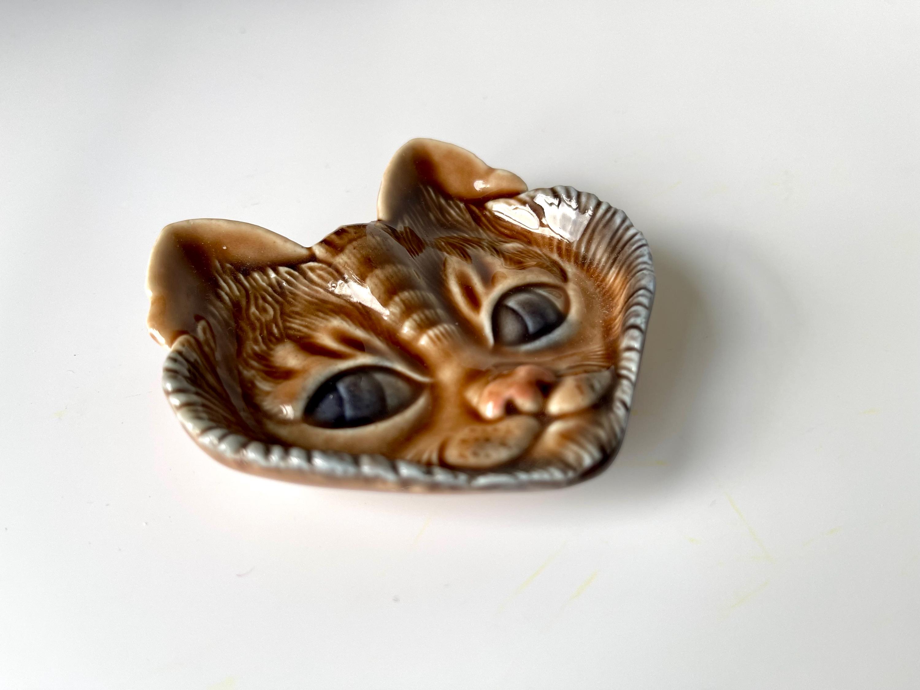 Vintage Wade Porcelain Siamese Cat Face Pin Dish Tray Wall Hanging ...