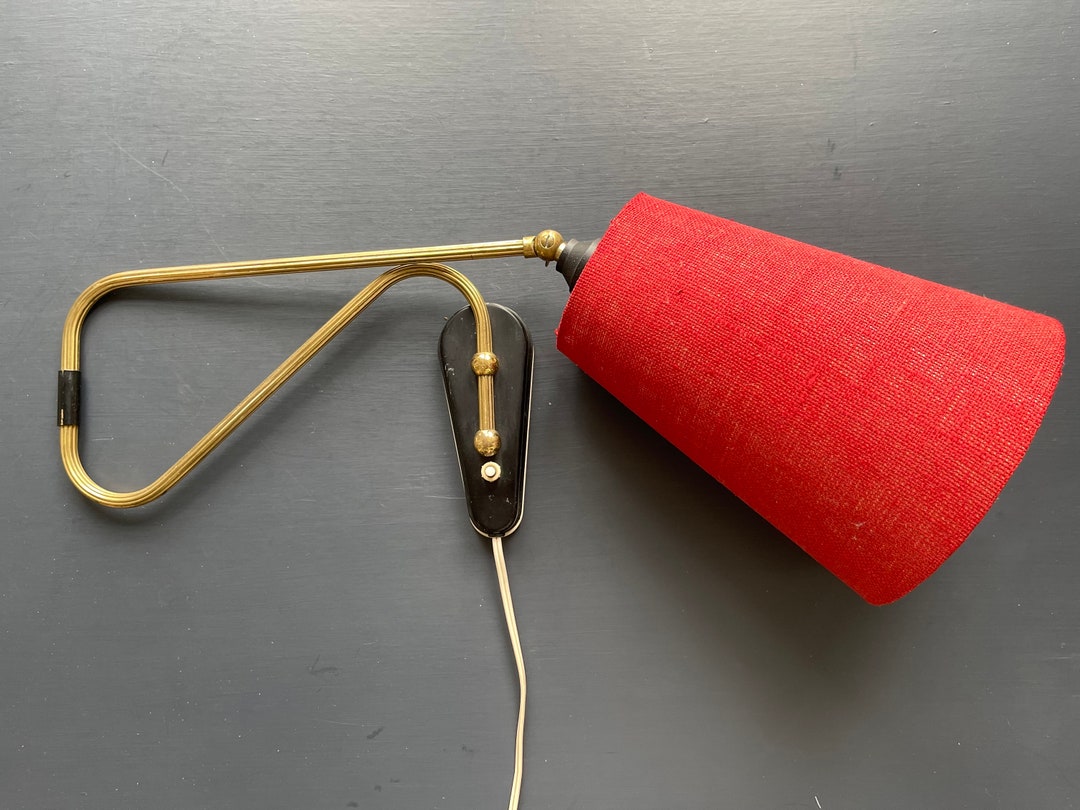 Rare Swing Arm Wall Lamp Made in Shiny Brass Scandinavian Adjustable ...