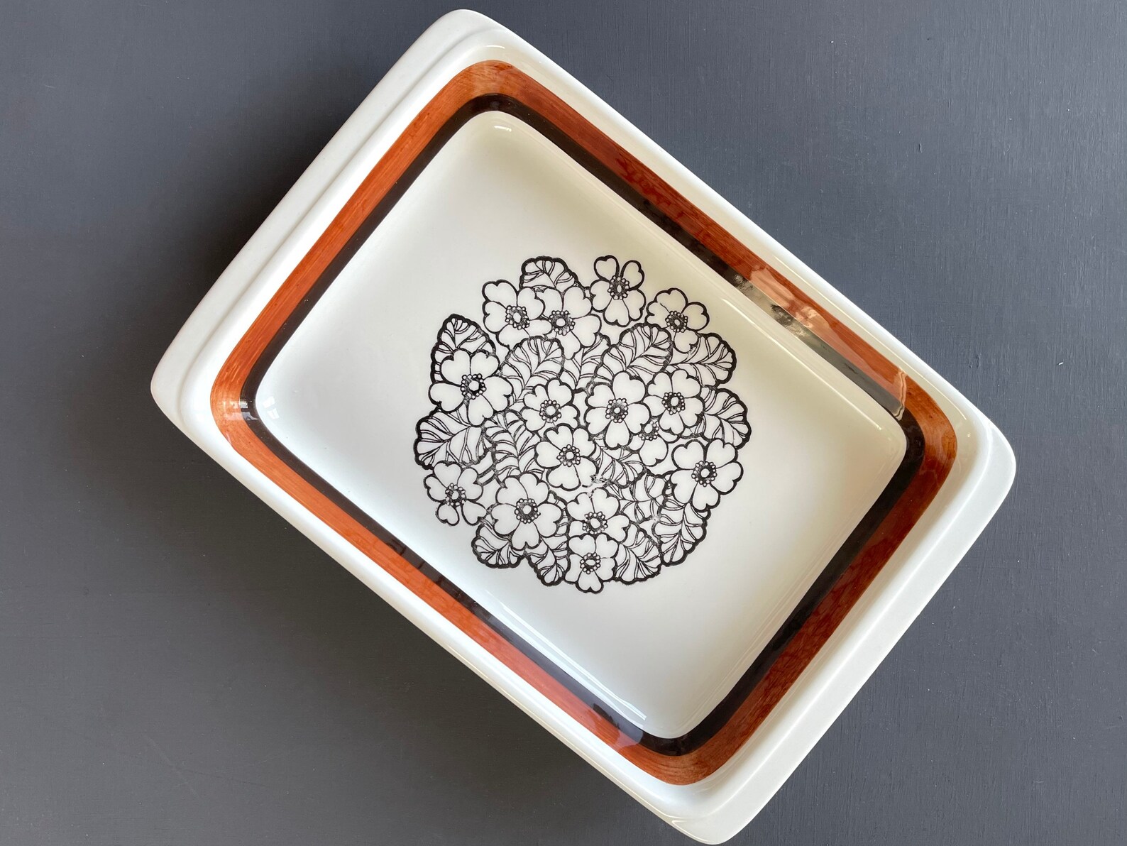 Rare Square Dish AGNETA - Gefle, Sweden. AGNETA by Helmer Ringström ...