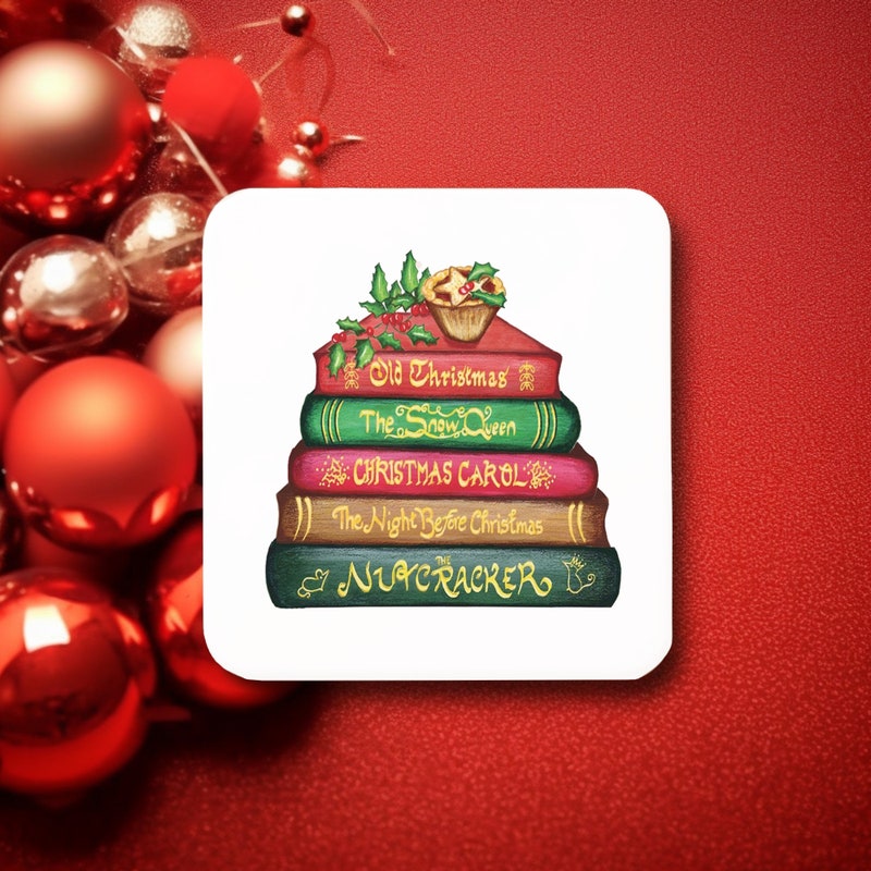 Christmas Book Stack - Etsy