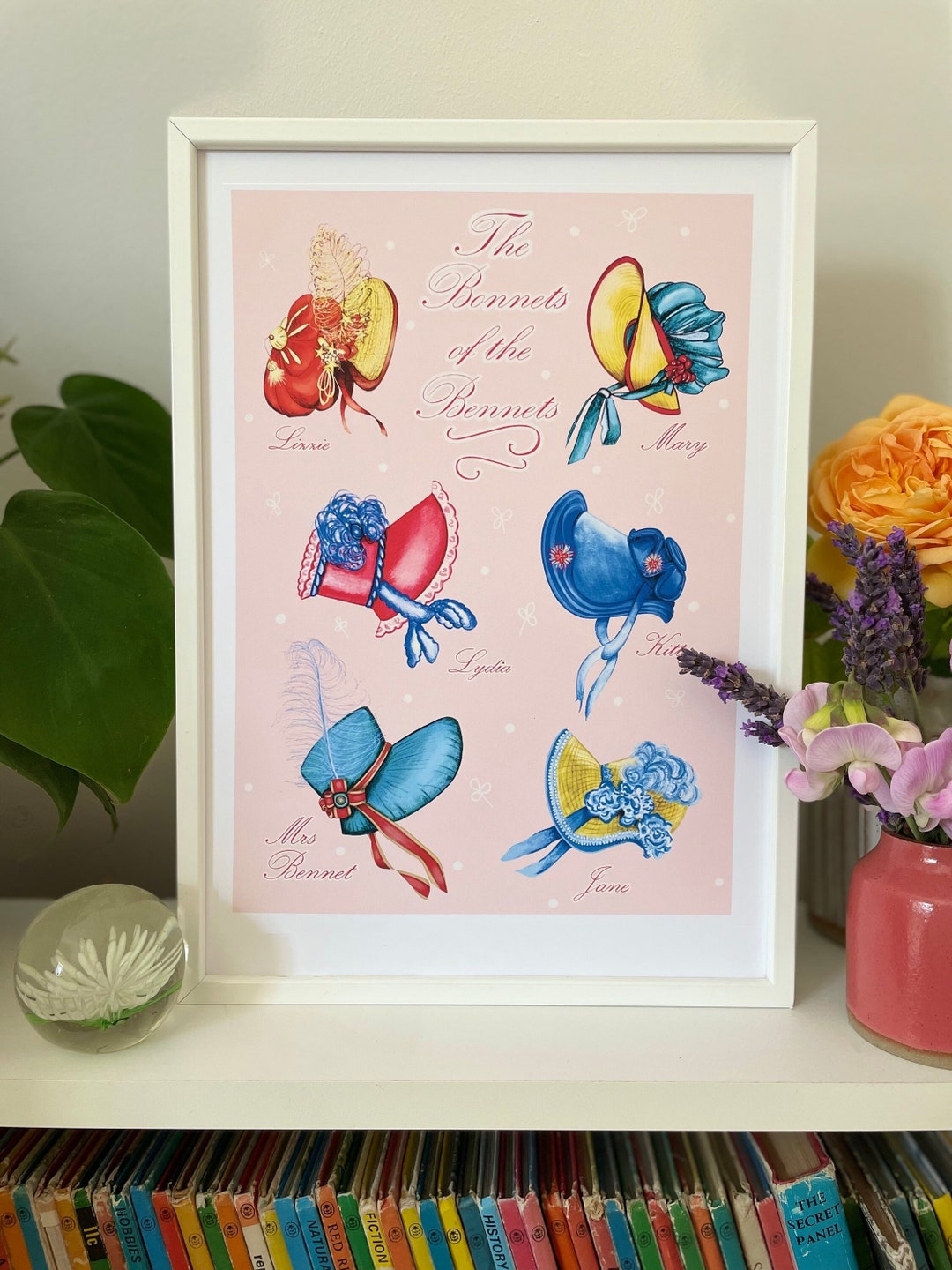 The Bonnets of the Bennets Art Print Ready to Send Jane Austen Lovers ...