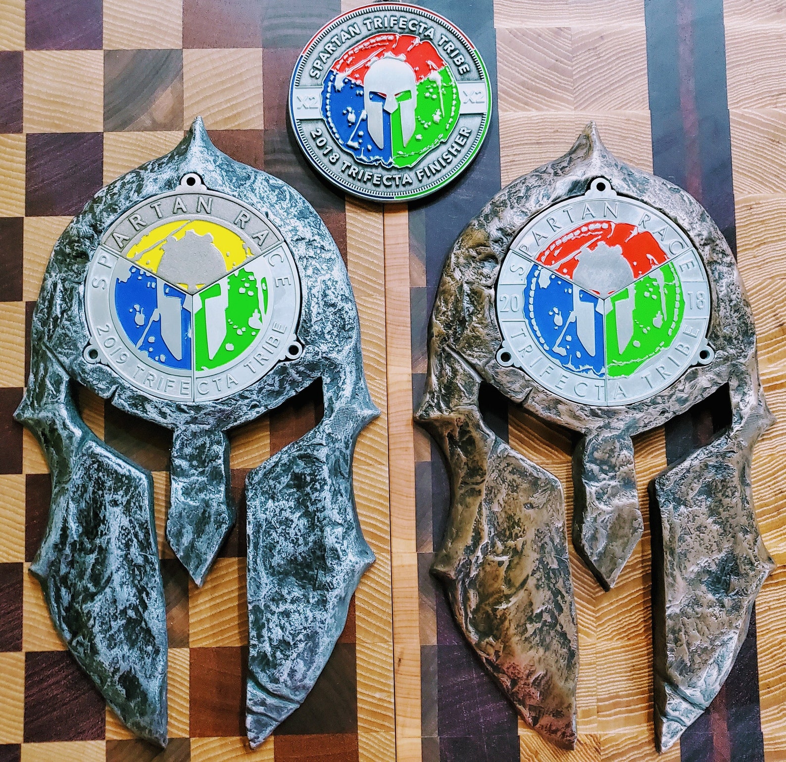 Spartan Helmet OCR Trifecta Medal Holder Wall Hanging Medal - Etsy