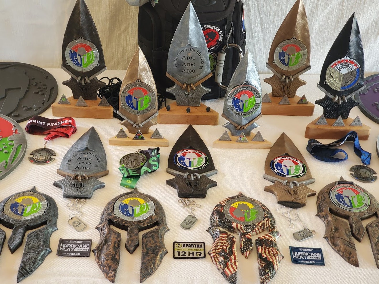 Spartan Spear Trifecta Medal Holder WALL HANGING Medal | Etsy