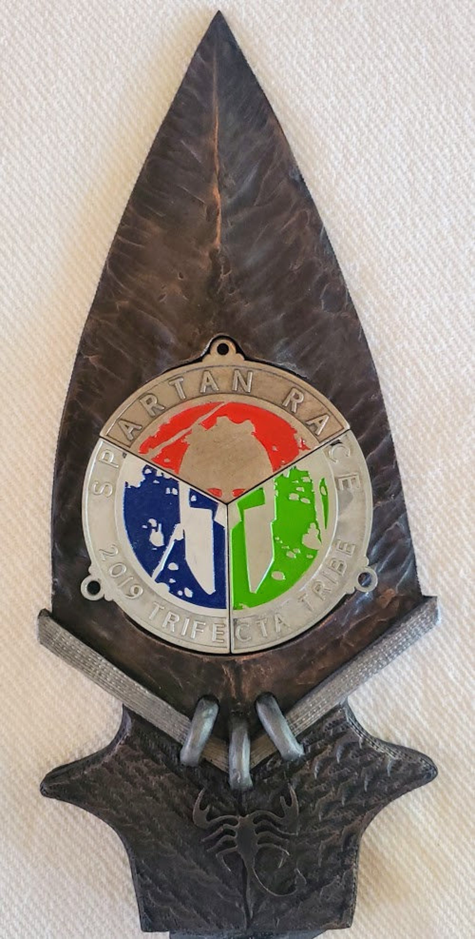 Spartan Spear Trifecta Medal Holder WALL HANGING Medal | Etsy