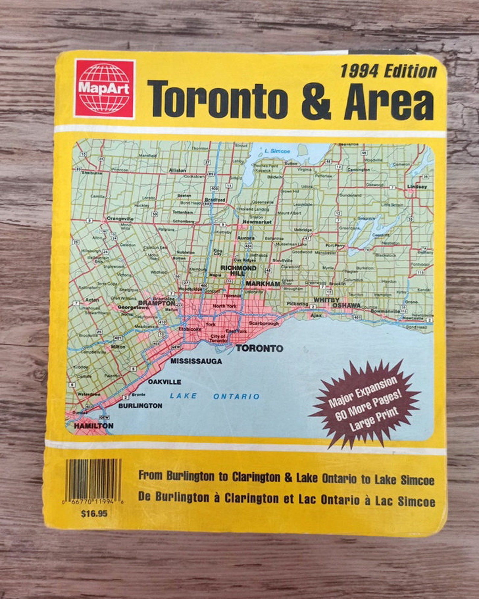 TORONTO & AREA. Canada map's book. Tourist Atlas of Canada | Etsy