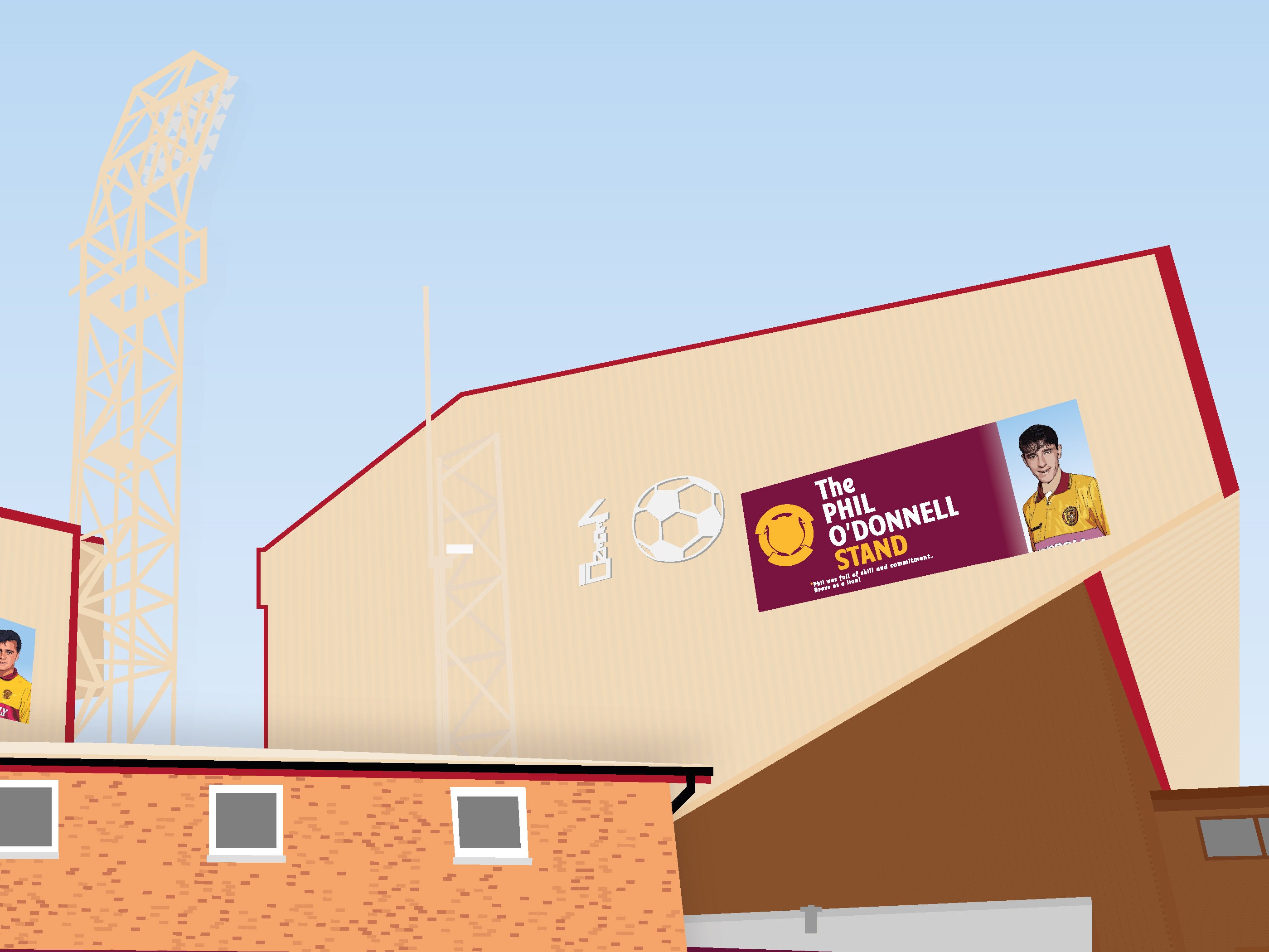 Fir Park Stadium Poster Motherwell Football Club the Davie Cooper Stand ...