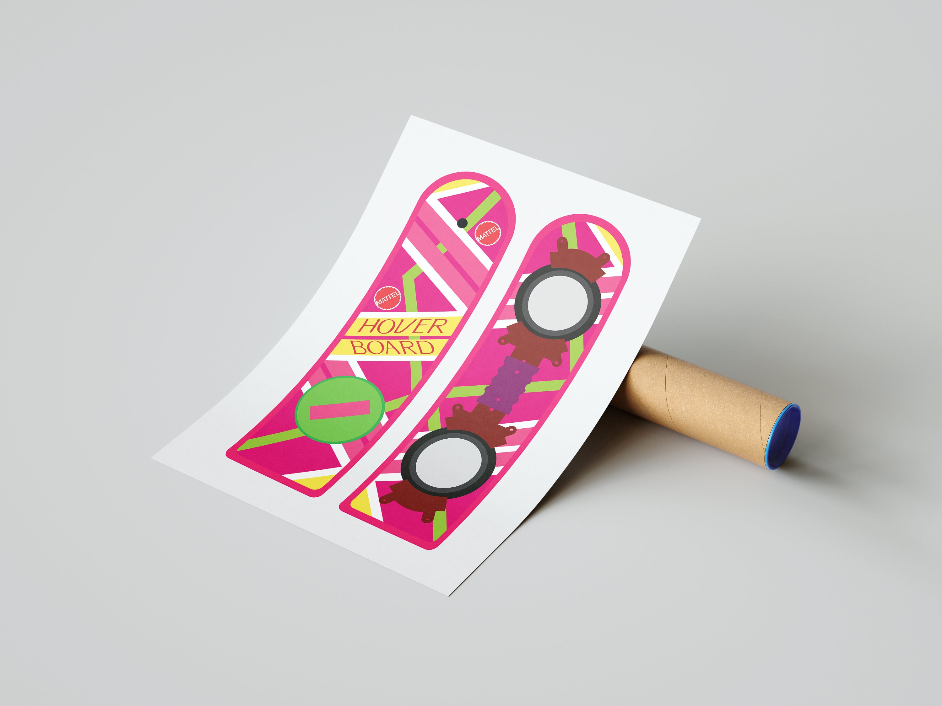 Back to the Future Hoverboard Minimalist Movie Poster, Wall Art ...