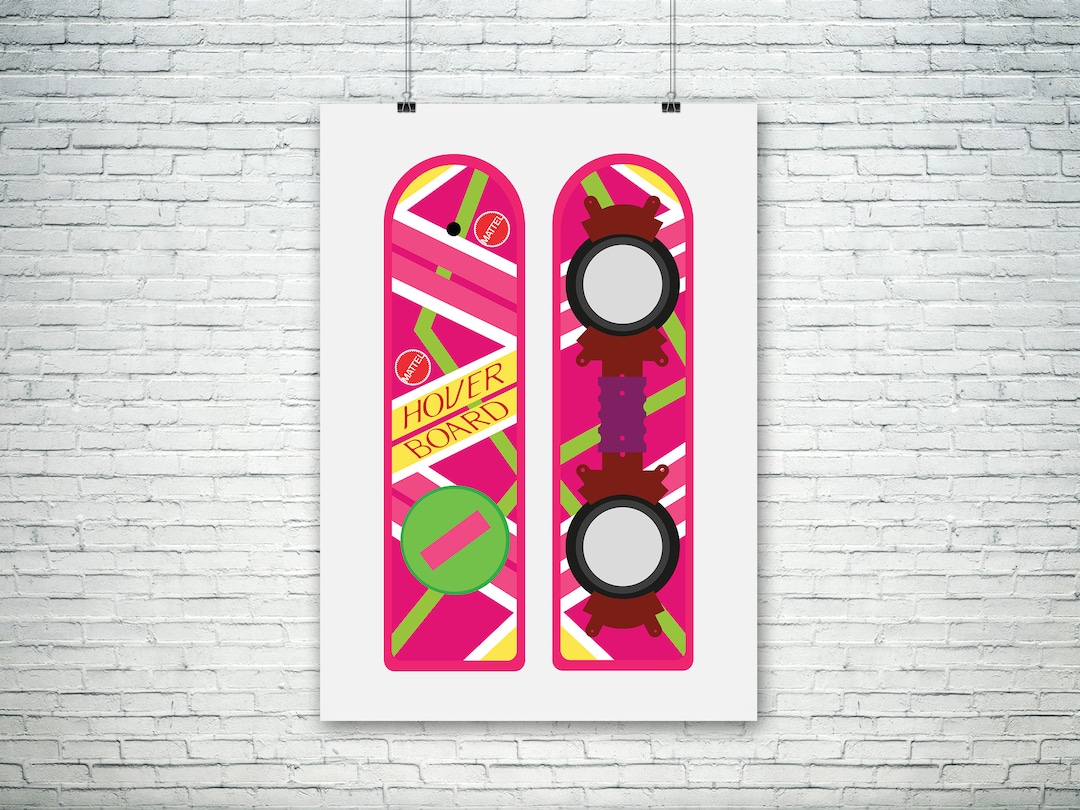 Back to the Future Hoverboard Minimalist Movie Poster, Wall Art ...