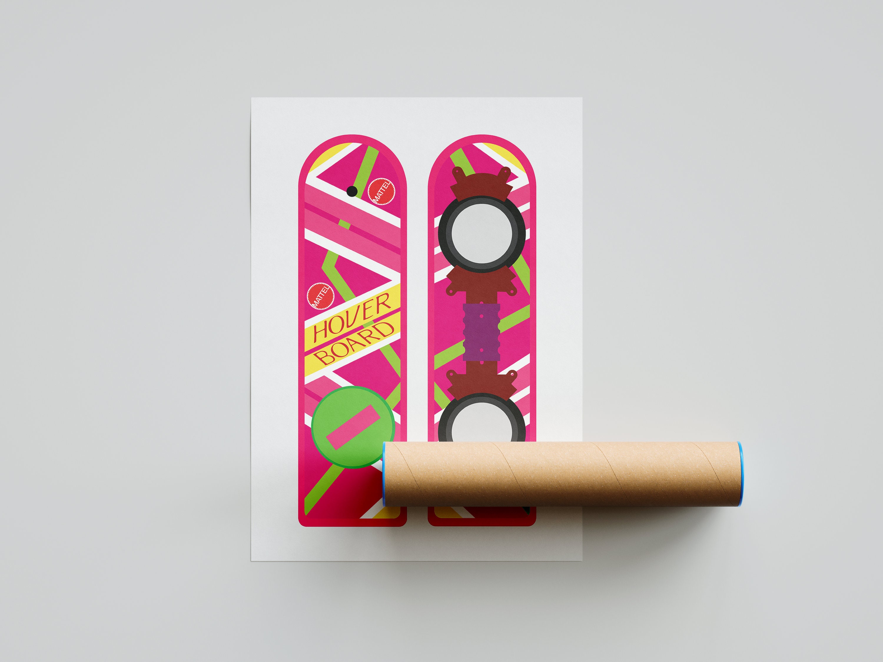 Back to the Future Hoverboard Minimalist Movie Poster, Wall Art ...