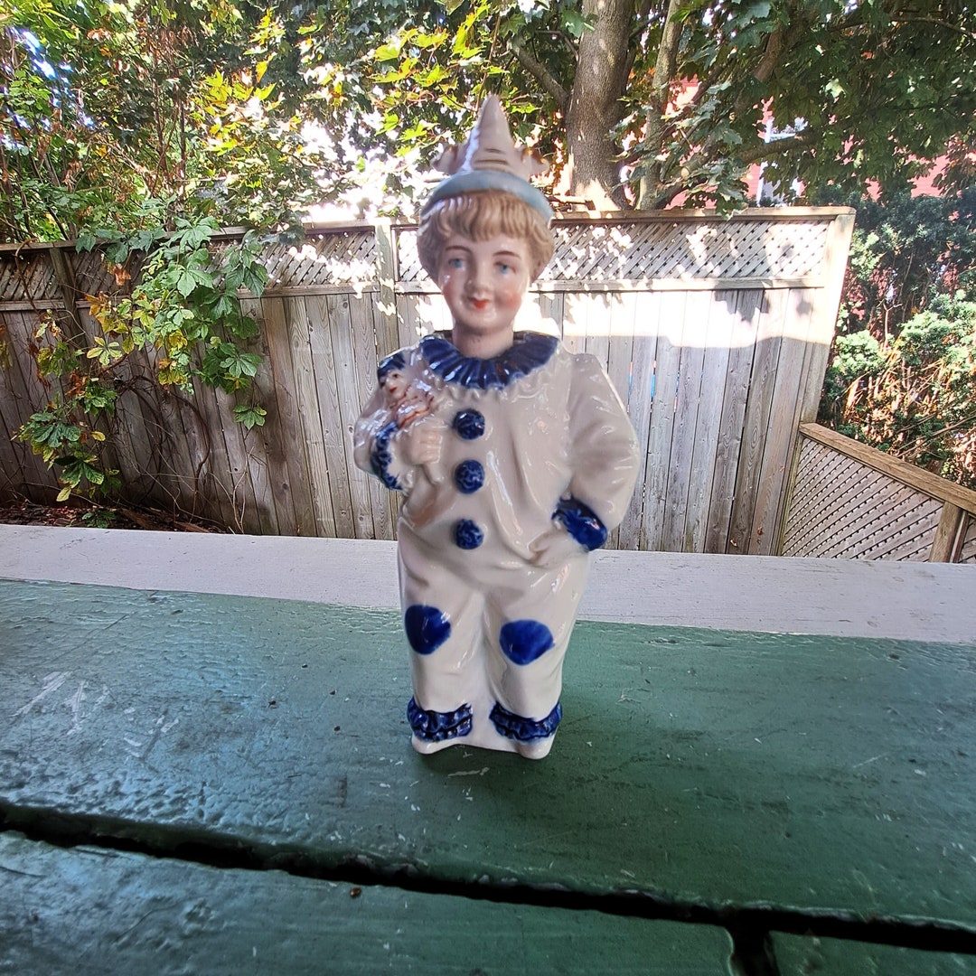 Antique Pierrot Jester Nodder, Punch and Judy, 19th Century ...
