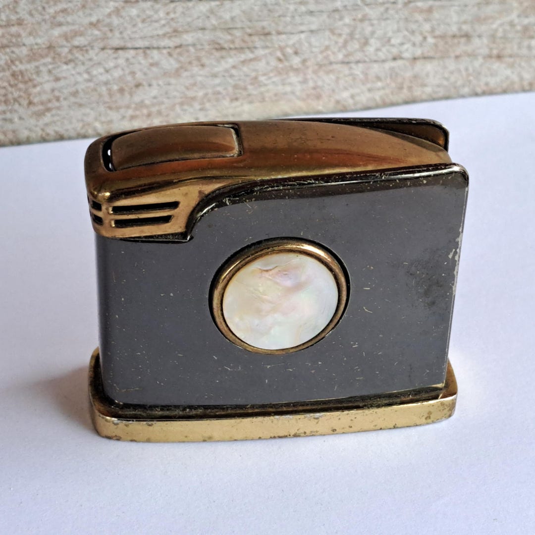 Vintage Table Lighter, Mid Century Modern, Fisker Japan, Mother of ...