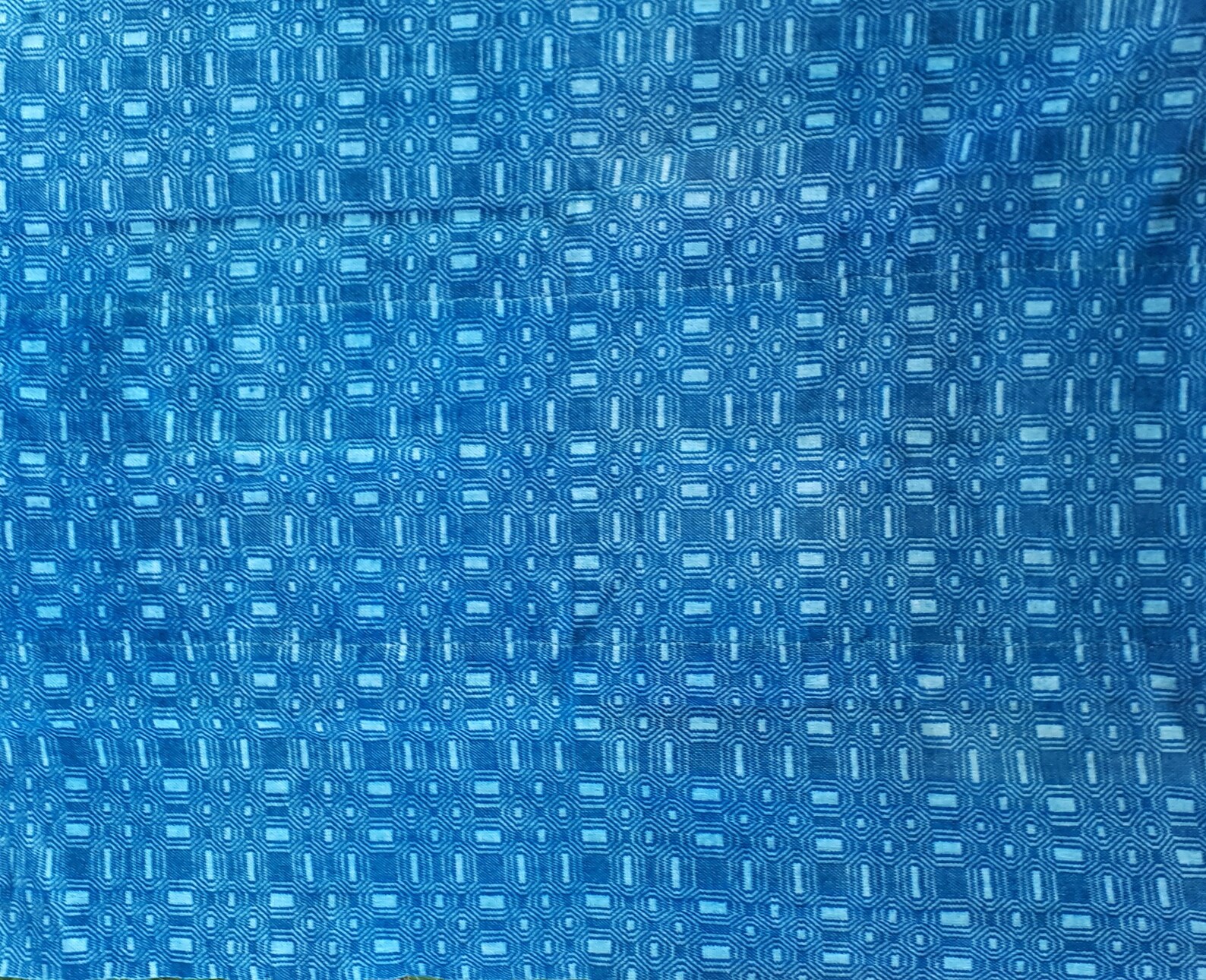 Antique Blue Overshot Coverlet Triple Panel Hand Woven - Etsy