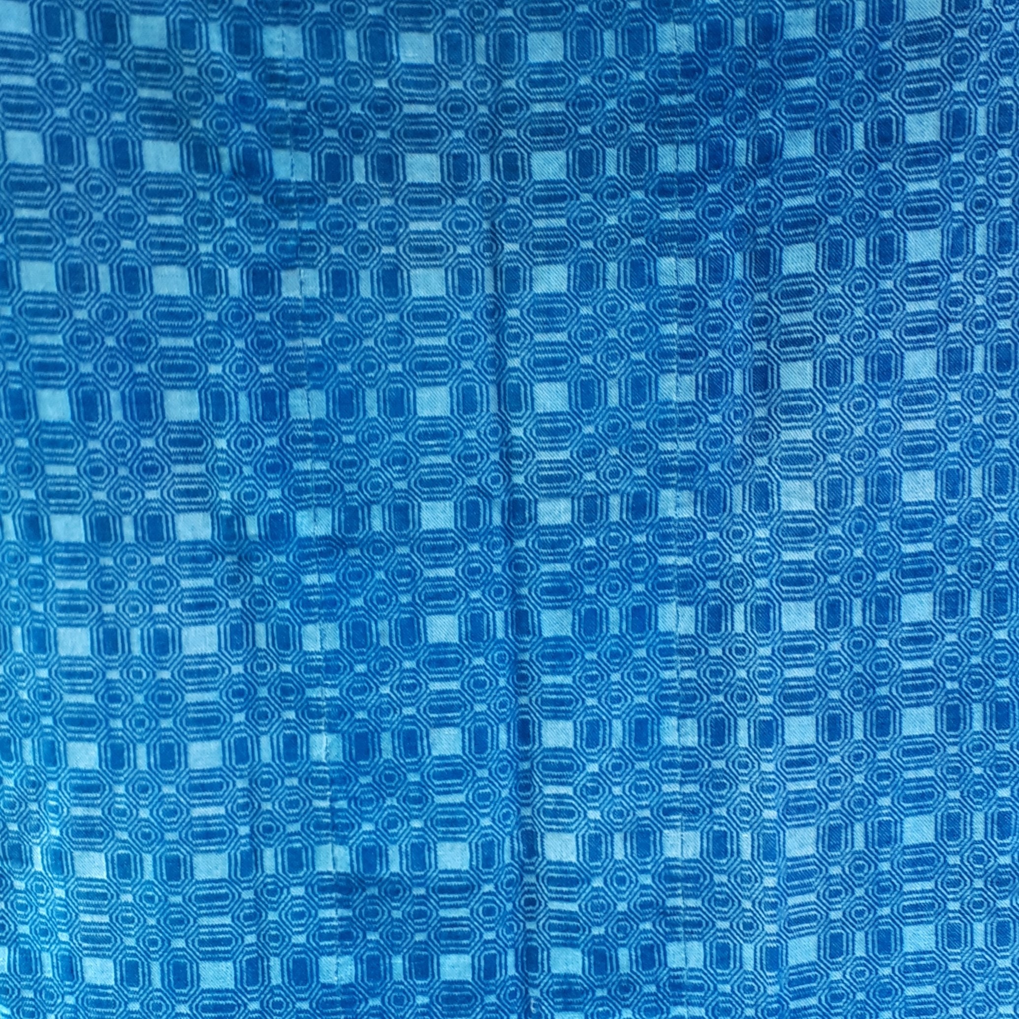 Antique Blue Overshot Coverlet Triple Panel Hand Woven - Etsy