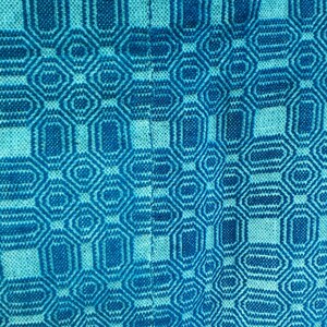 Antique Blue Overshot Coverlet, Triple Panel, Hand Woven, Double Seam ...