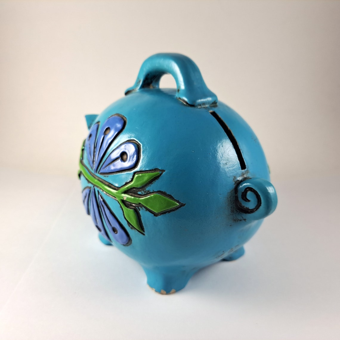 Vintage Pig Coin Bank, Pride Creation, Mid Century Paper Mache Decor - Etsy