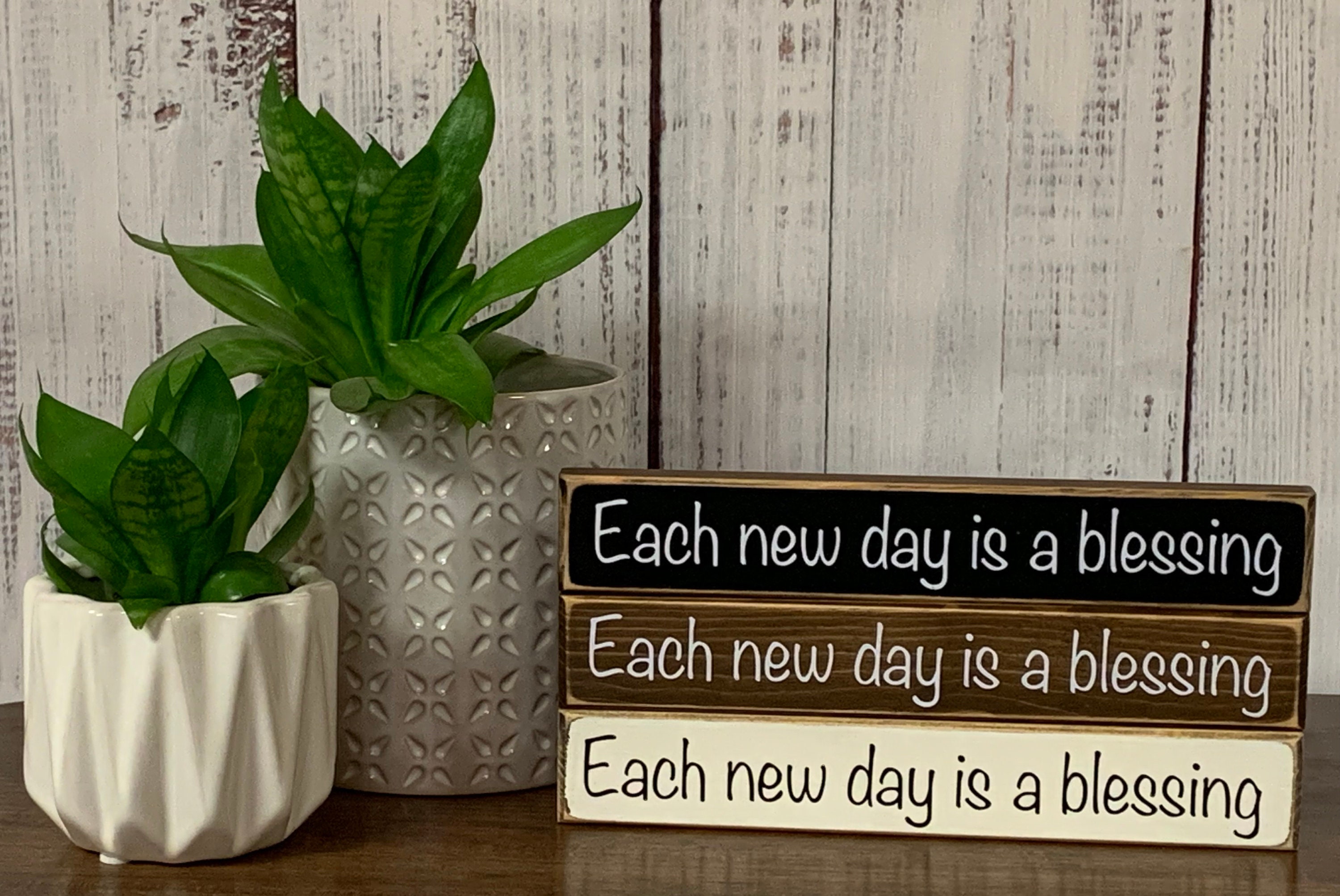 Each New Day is a Blessing 1.5x10” Sign/ Primitive Farmhouse Decor ...
