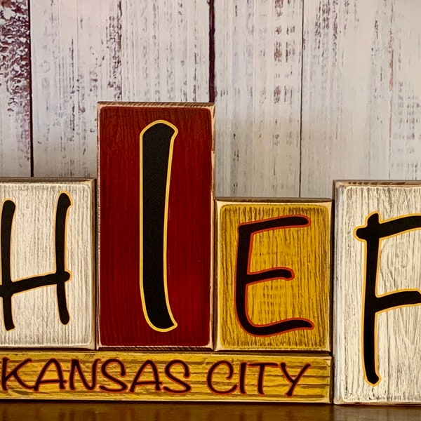 Round Wood Kc Chiefs Sign - Etsy