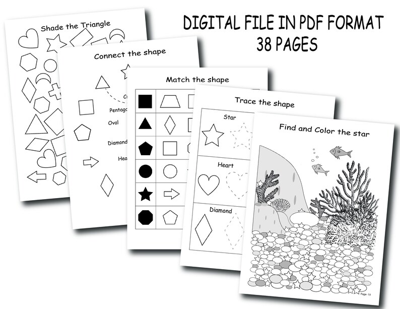 Shape Activities Printable | Worksheet - Etsy