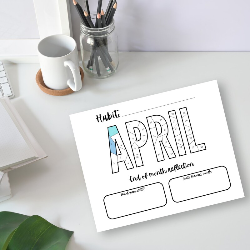 April Habit Tracker - Etsy