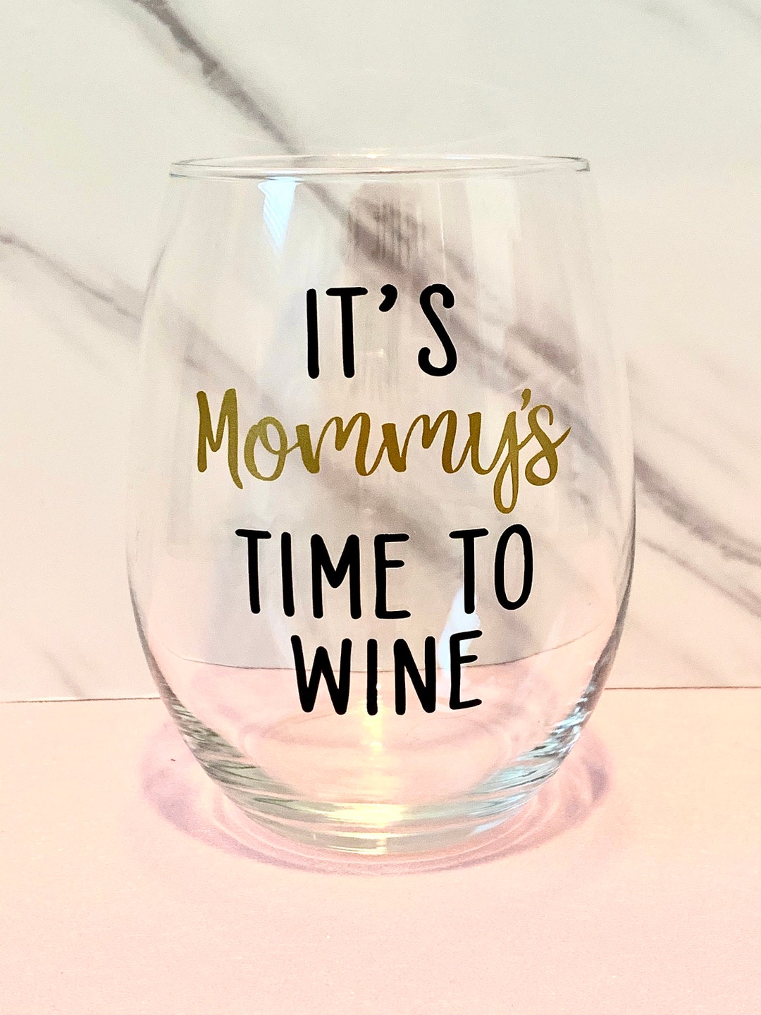 Its Mommys Time To Wine 20oz Wine Glass Bridal Present Mom Mommy